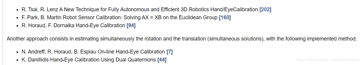 OpenCV手眼标定（calibrateHandeye()）